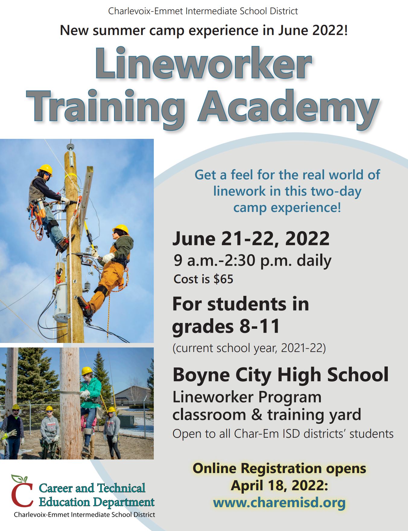 Lineworker Training Academy - Char-Em ISD Career and Technical Education